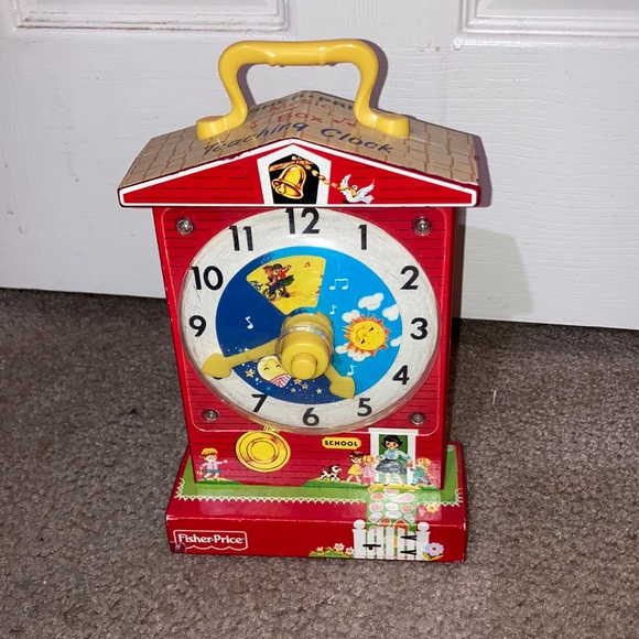Mattel | Toys | Fisher Price Music Box Teaching Clock | Poshmark